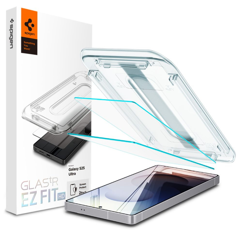 SZKŁO HARTOWANE SPIGEN GLAS.TR ”EZ FIT” HD 2-PACK GALAXY S25 ULTRA CLEAR - Sklep Spigen.pl